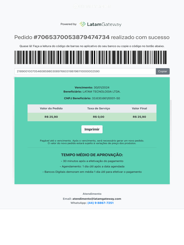 Boleto - Latam Gateway | PDF