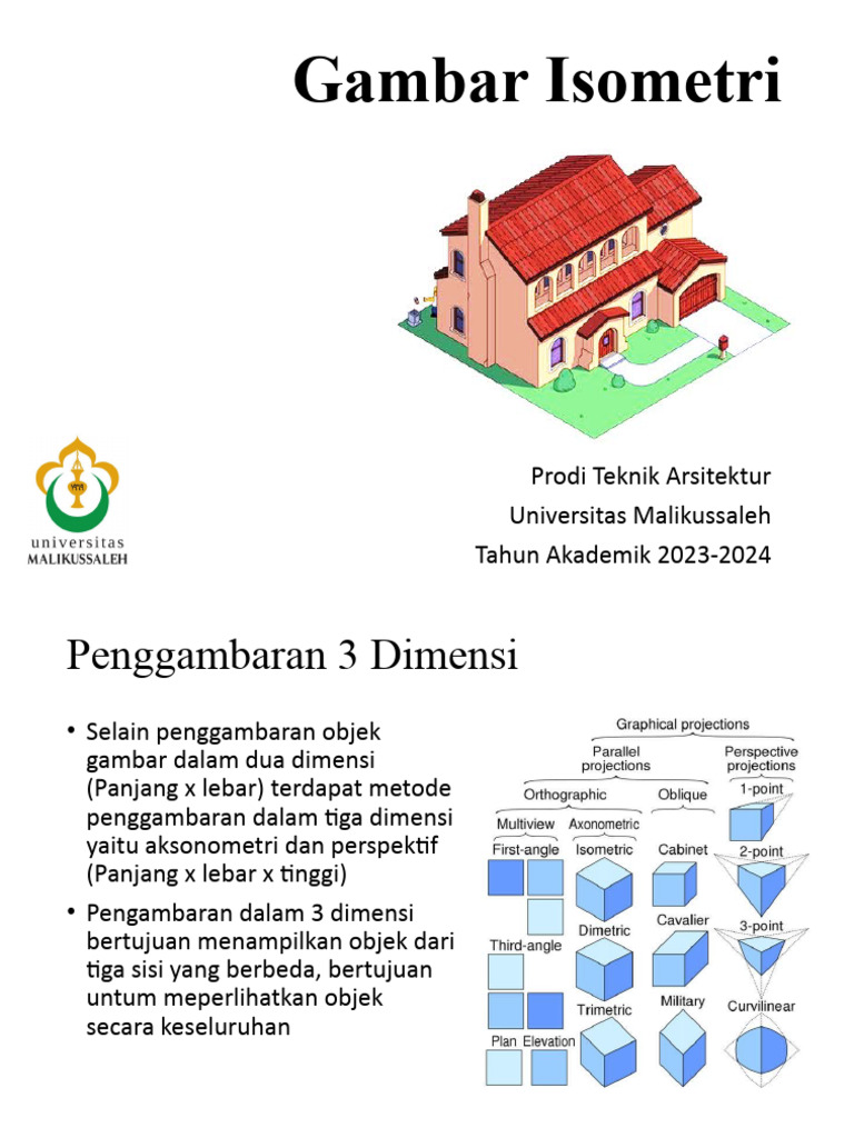 Gambar Isometri dalam Teknik Arsitektur | PDF