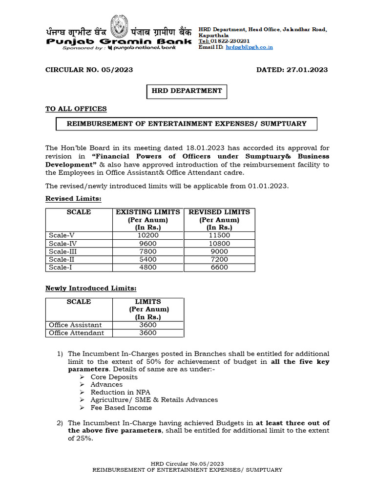 Circular No.05 Sumptuary | PDF | Economies