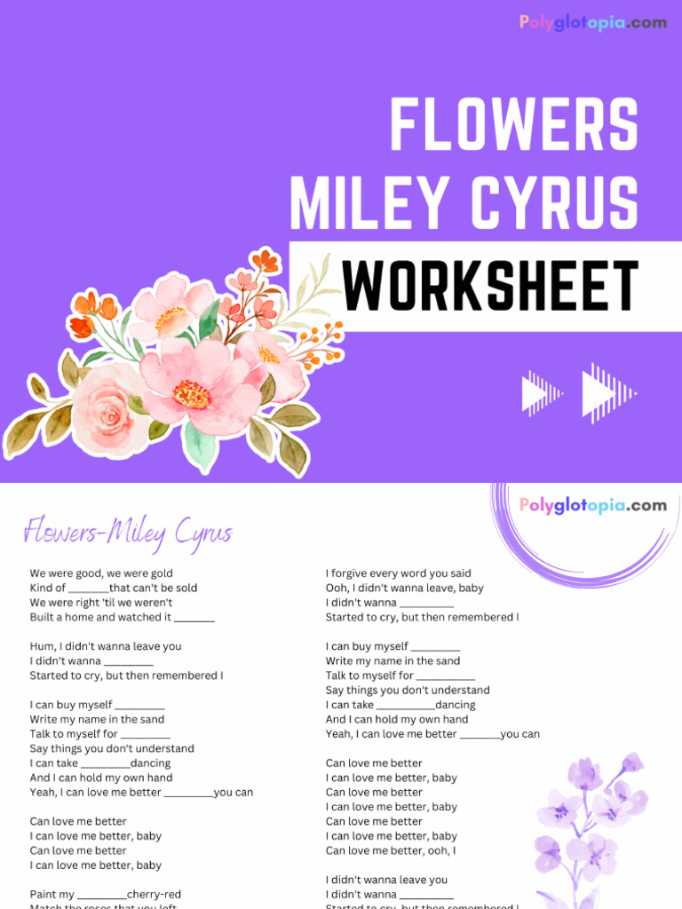 Song Miley Cyrus Flowers | PDF
