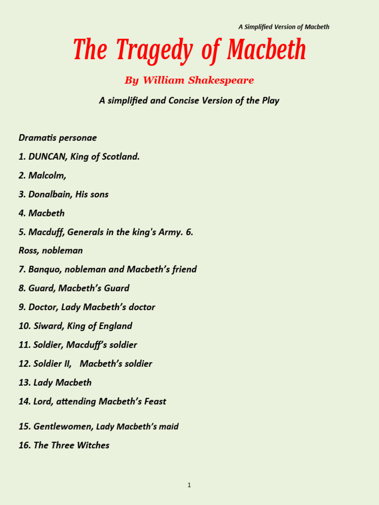 Macbeth (Unedited) | Download Free PDF | Macbeth | Shakespearean Tragedies