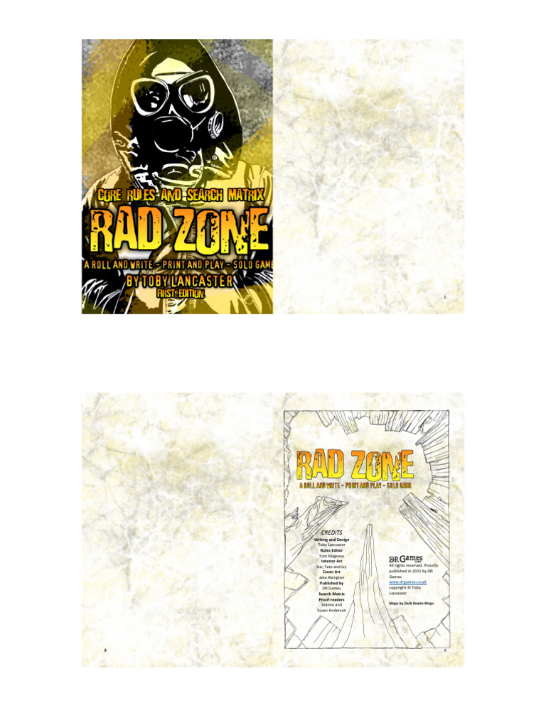 Rad Zone Core Rules and Search Matrix | PDF | Acute Radiation Syndrome