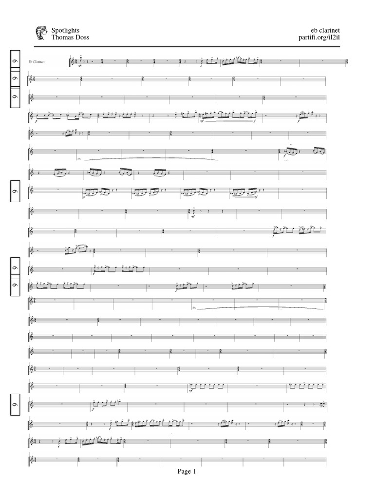 Spotlights for Eb Clarinet by Doss | PDF