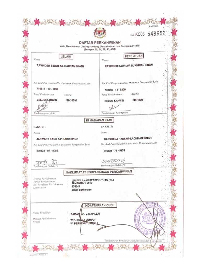 Marriage:death Cert | PDF