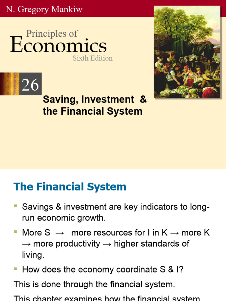 Econ 2021 Lec 13 S I & Finan System CH 26 Mankiw Fall 2023 | PDF | Bonds (Finance) | Stocks