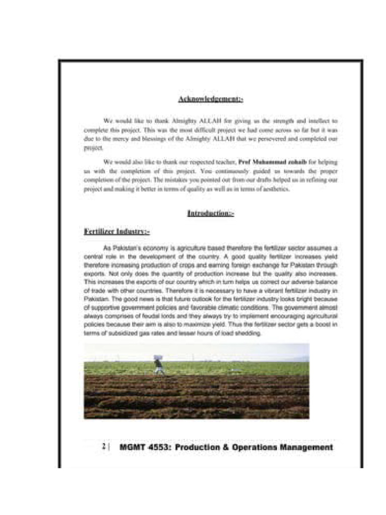 Fuji Fertilizer - Sample Project | PDF
