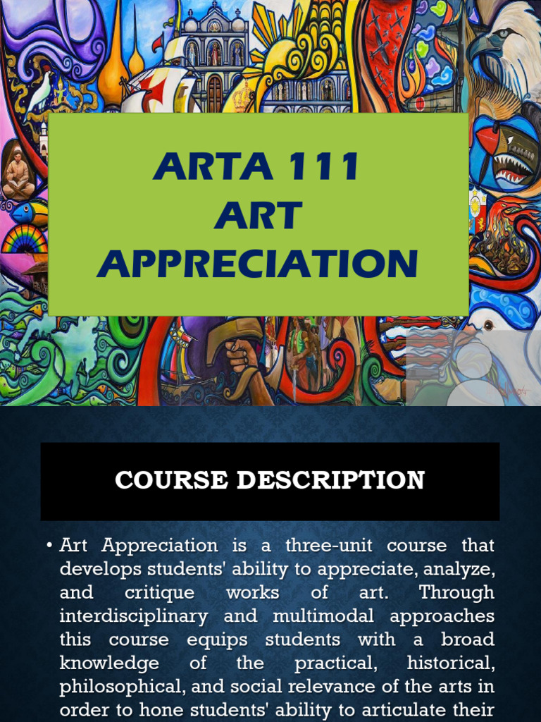 L1. ARTA 111 Introduction and Overview of Art 2022 | Download Free PDF ...