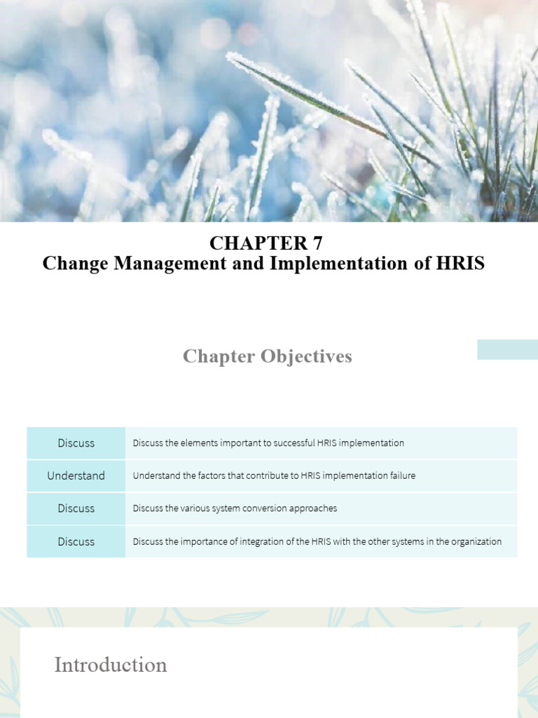 Chapter 7 - Hris Implementation | Download Free PDF | Change Management ...