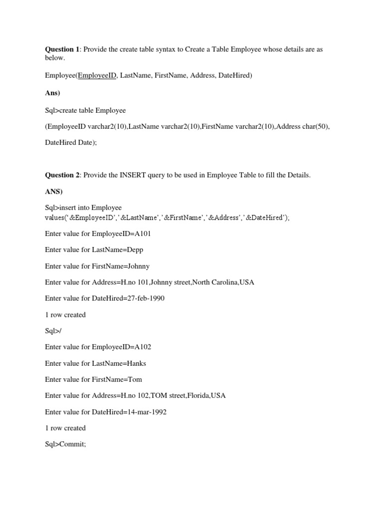 Dbms SQL Assignment | PDF | Sql | Software Engineering Dbms SQL Assignment | PDF | Sql | Software Engineering