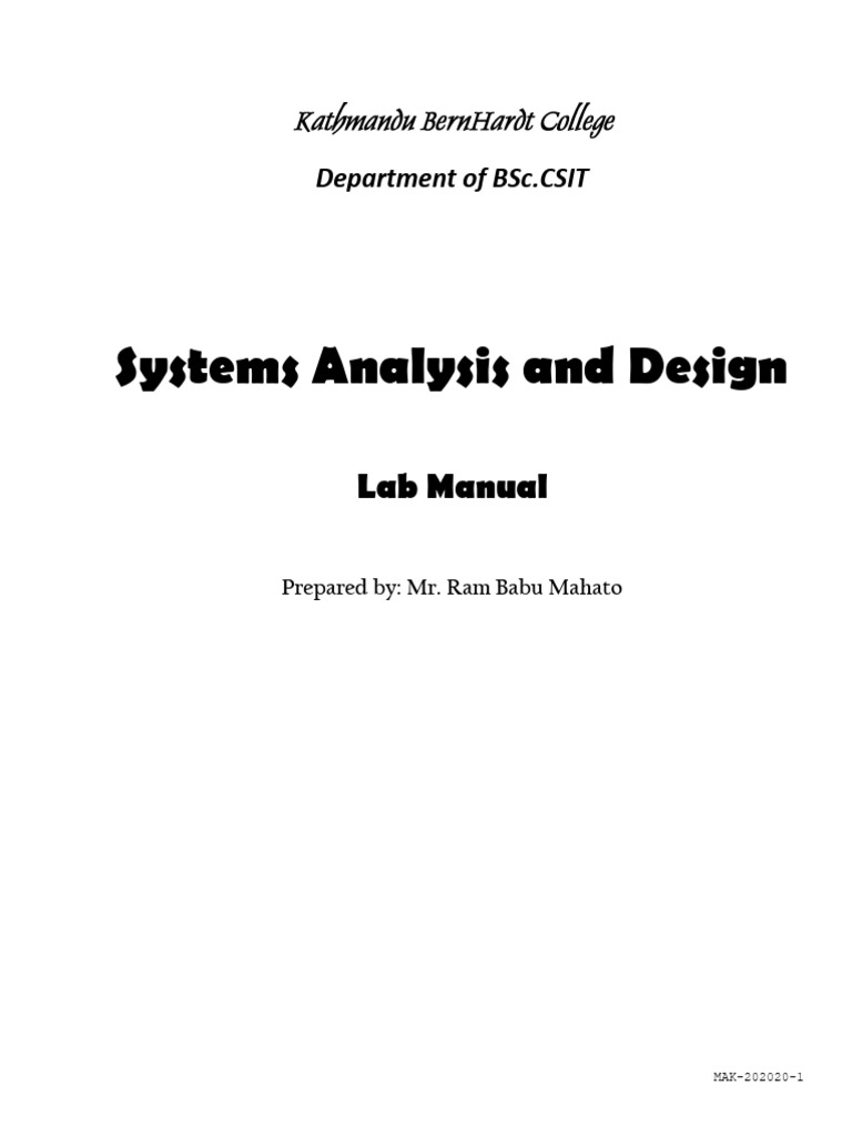 Lab Manual | Download Free PDF | Use Case | Computing
