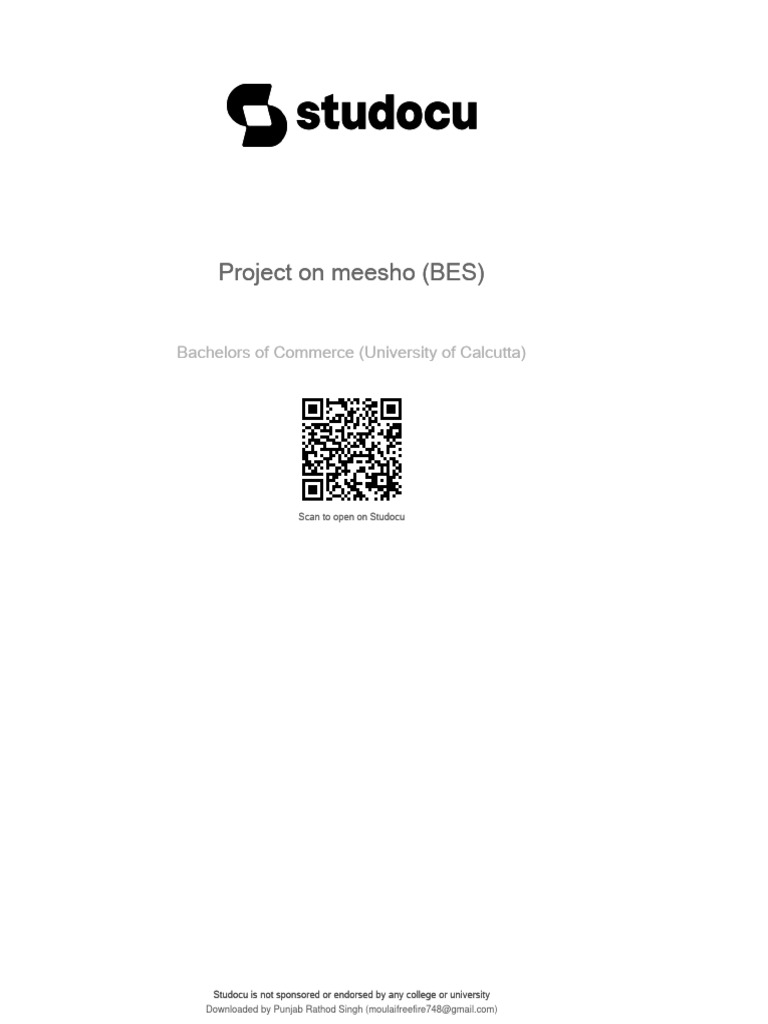 Meesho E-Commerce Case Study Report | PDF | E Commerce | Electronic ...