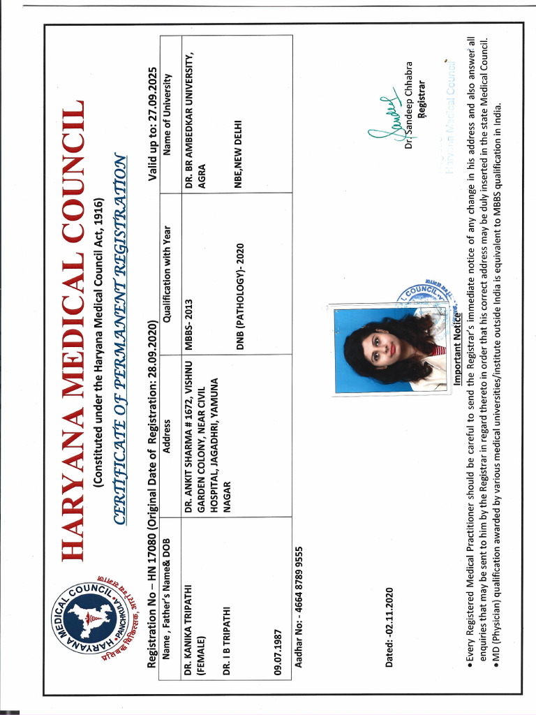 Kanika HMC Certi | PDF