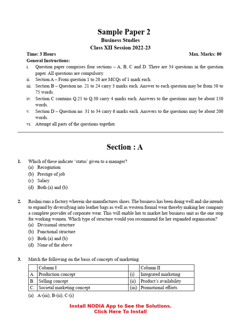 BS Sample Paper 2 Unsolved | PDF | Economies | Business BS Sample Paper 2 Unsolved | PDF | Economies | Business