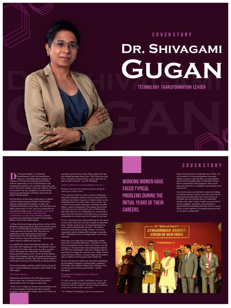 Dr. Shivagami Gugan - Cover Story - Compressed | PDF