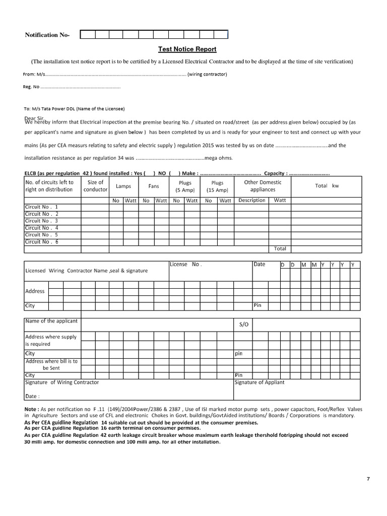 Test Notice Report PDF | PDF