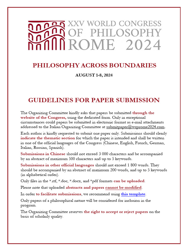 Guidelines Submission Paper - New | PDF