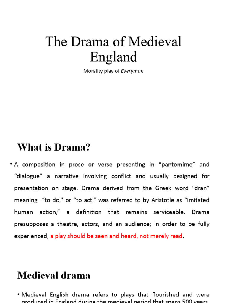 Medieval English Drama | PDF