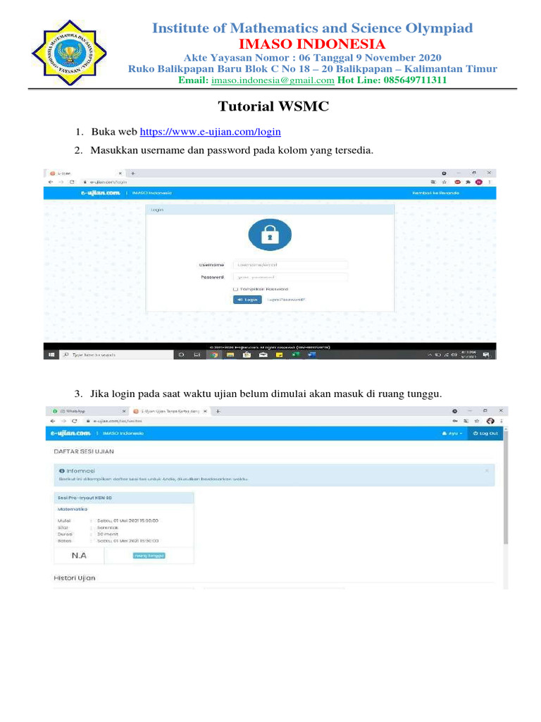 Petunjuk Teknis Pengerjaan WSMC - Online | PDF