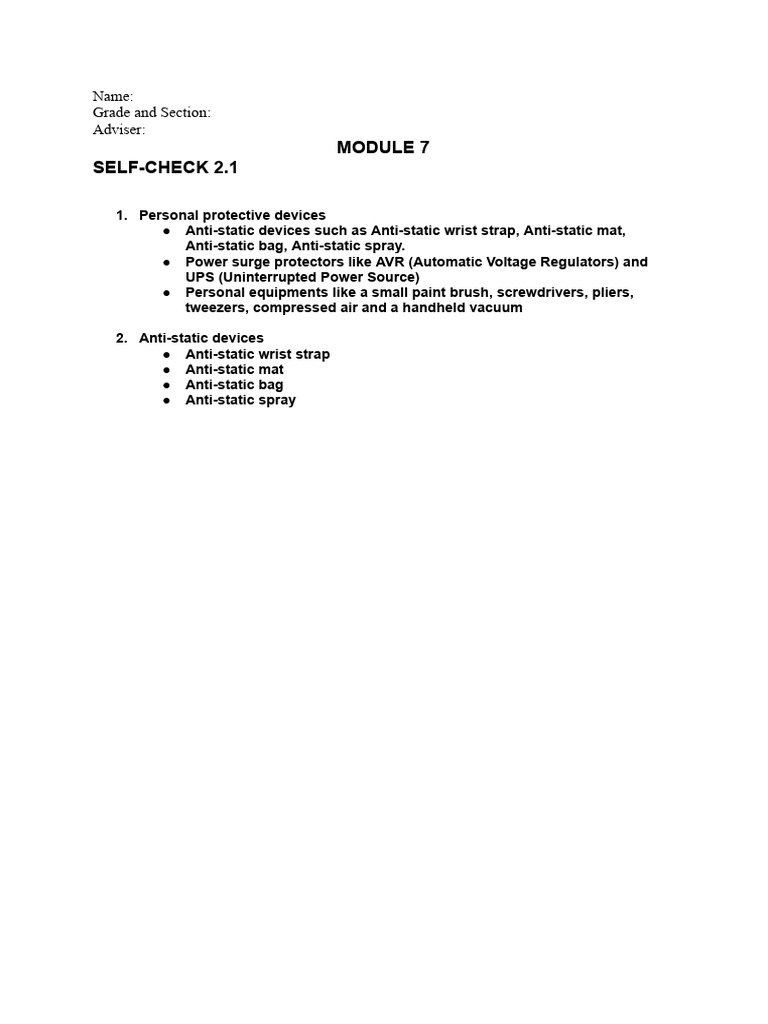 Module 7 - Answer Sheet | PDF
