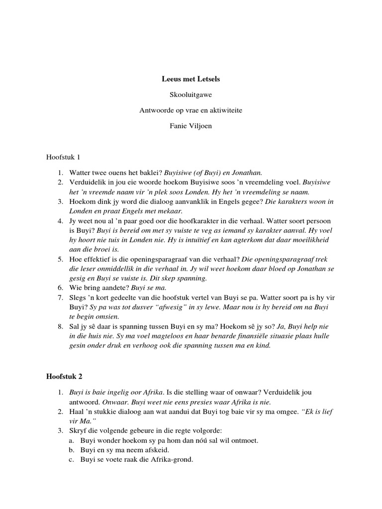 Leeus Met Letsels | PDF