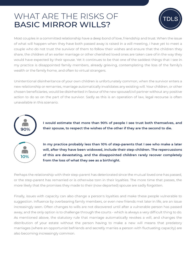 Mirror Wills Leaflet | PDF | Trust Law | Common Law