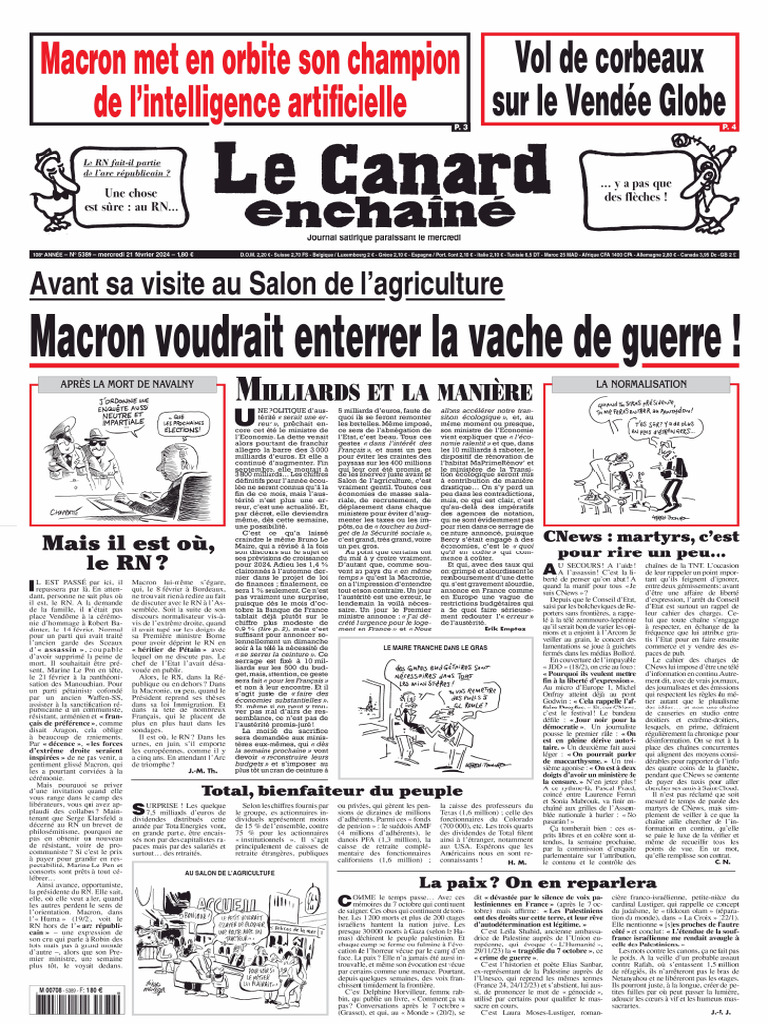 Le Canard Enchaine-21!02!2024 | PDF