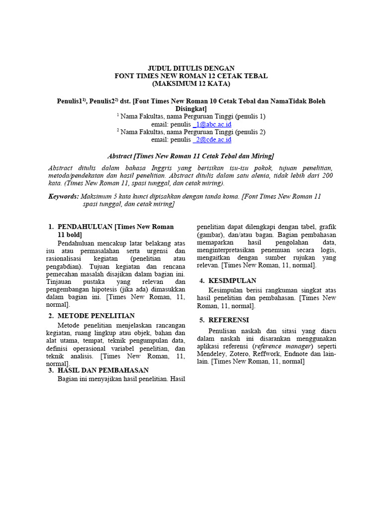 Format Penulisan Stima | PDF