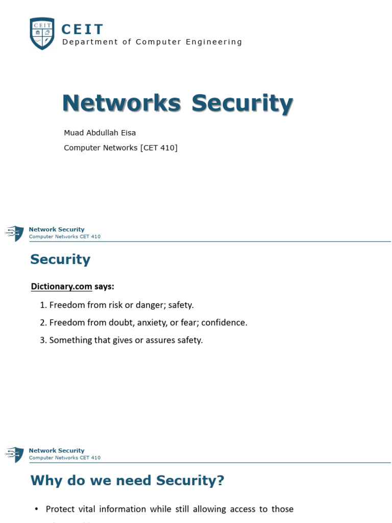 Network Security | PDF | Computer Virus | Denial Of Service Attack