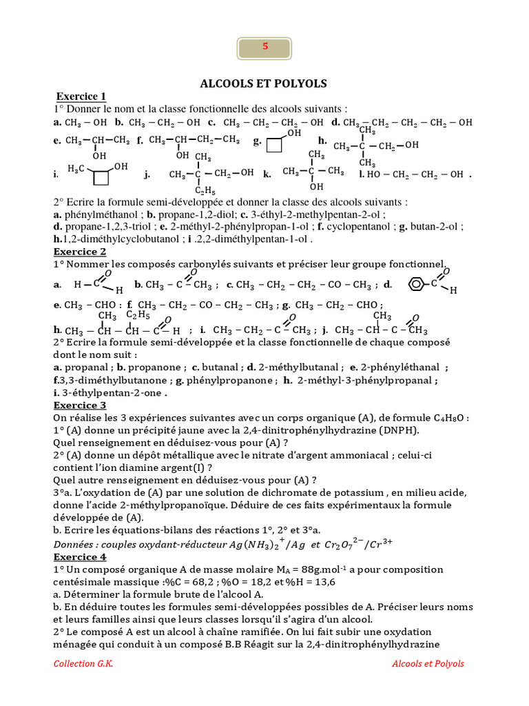 TD CHIMIE TLE D Dec 2023 | PDF