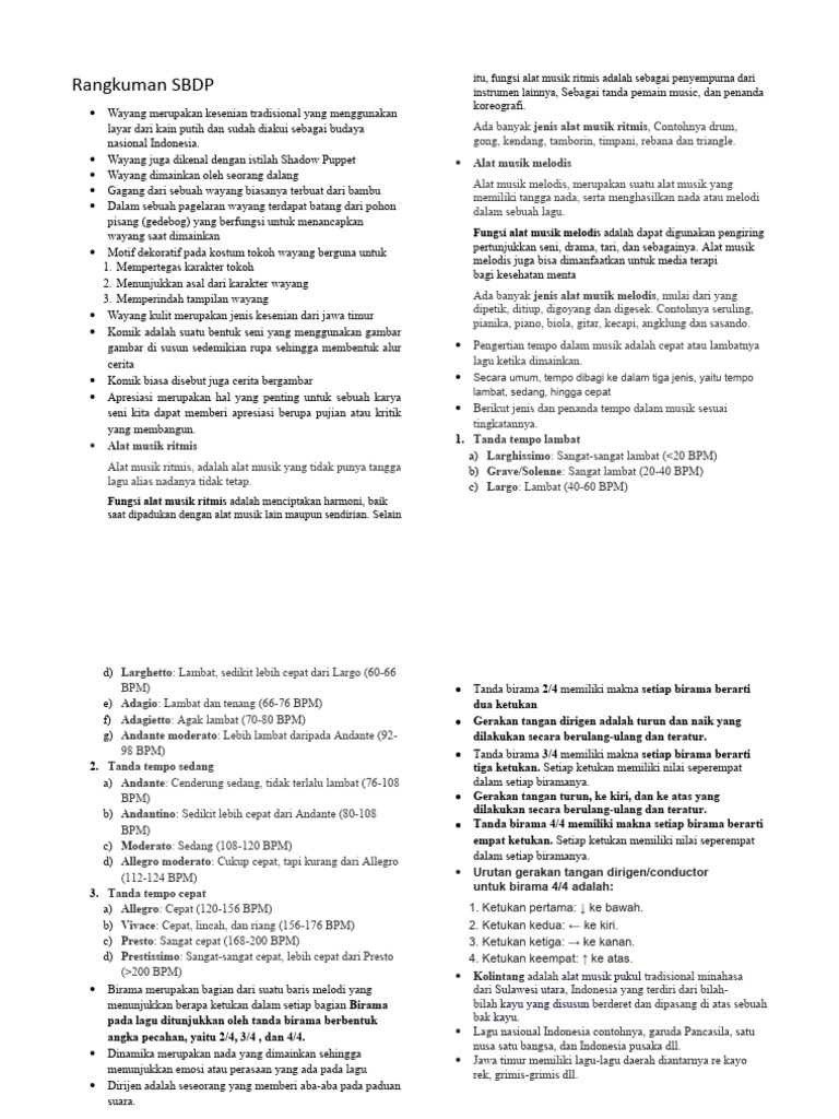 Rangkuman SBDP | PDF