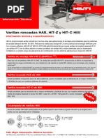 HILTI - Informacion-tecnica-VARILLA - de Anclaje (Acero Al Carbono 5.8 ...