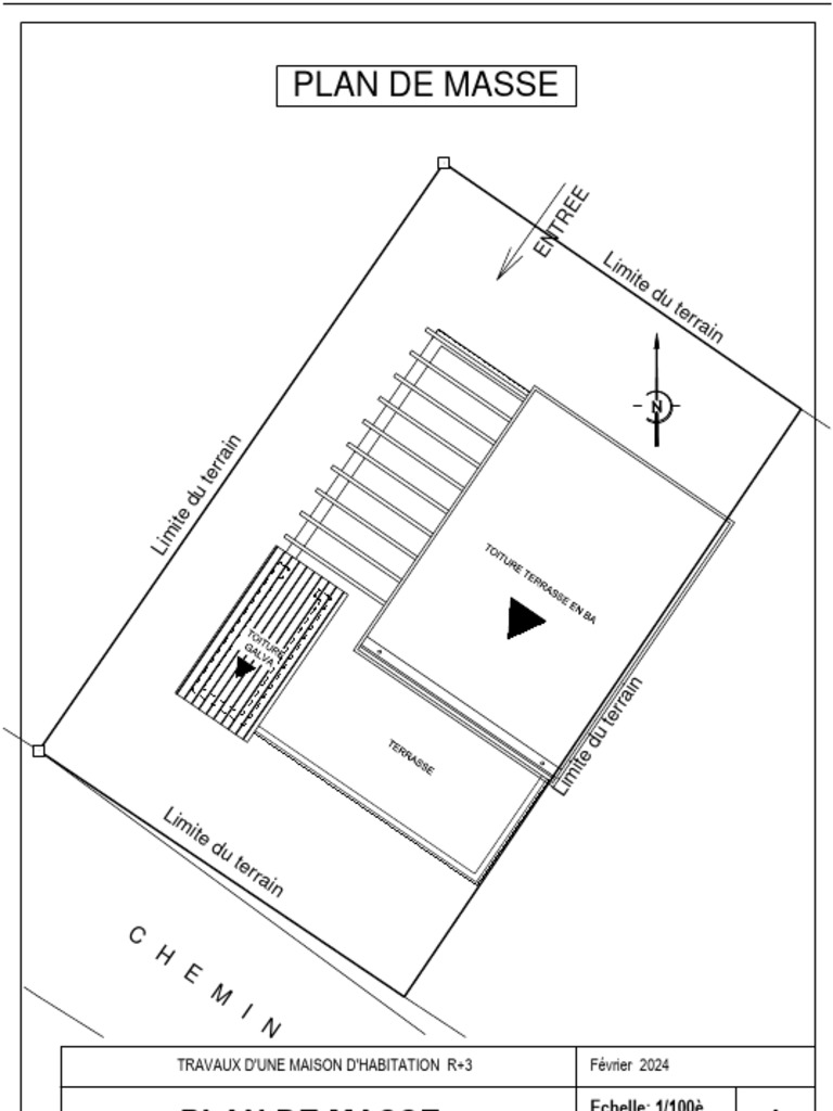 Plan de Masse pour Maison R+3 | PDF
