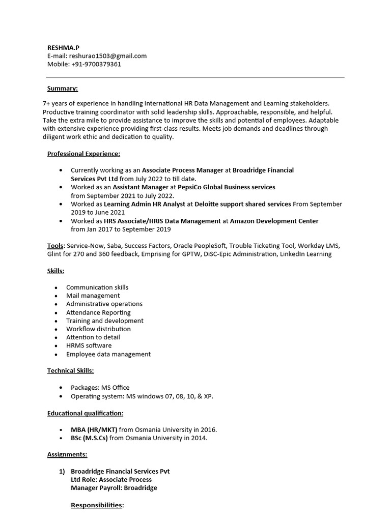 Reshma - Ponugoti LMS | PDF | Business | Cognitive Science