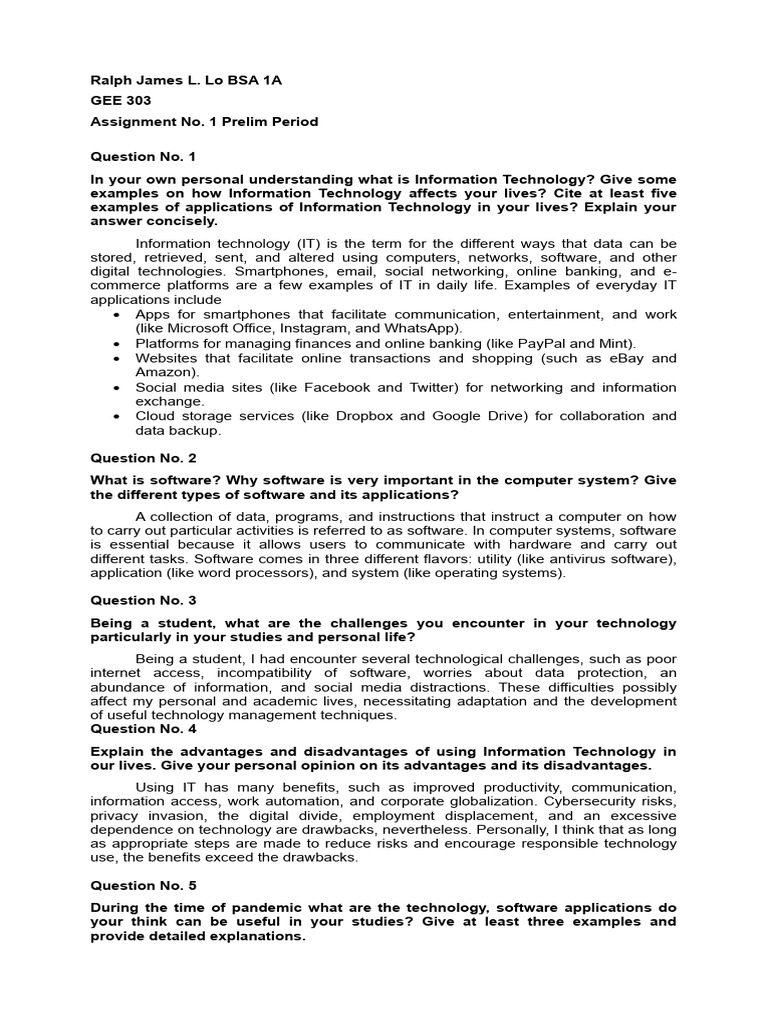 Gee 303 Assignment 1 | Download Free PDF | Application Software | Software