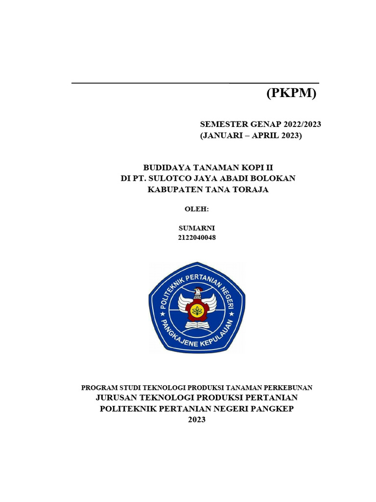 Logbook PKPM Sumarni | PDF
