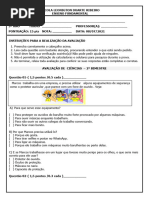 Prova 3b - 3º Ano Ciências | PDF