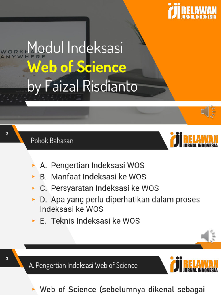 Faizal Risdianto PPT Rji Academy Indeksasi Wos Februari 2024 | PDF