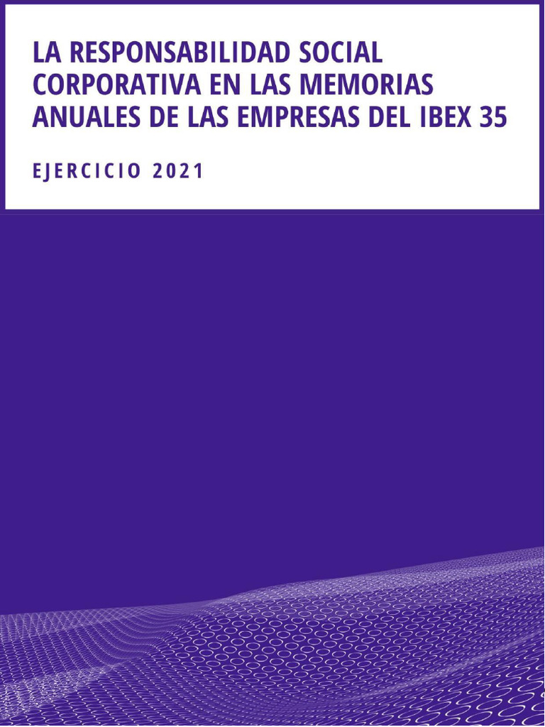 Informe IBEX 2021 | PDF | Salario | Responsabilidad social corporativa