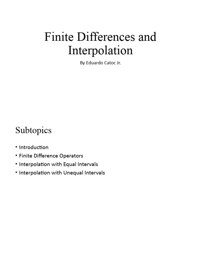 Finite Differences & Interpolation Guide | PDF | Interpolation | Function (Mathematics)