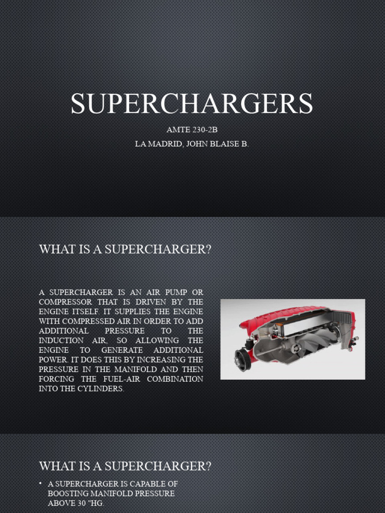 Aircraft Supercharger Basics | PDF