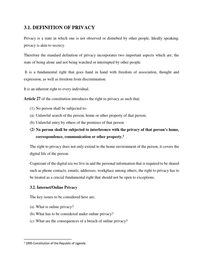 Afternoon Group On The Right To Privacy | PDF | Right To Privacy ...