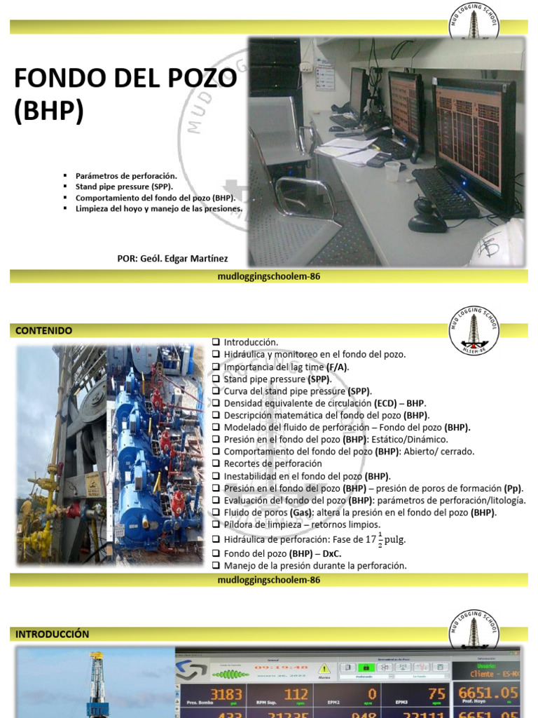 Fondo Del Pozo (BHP) PDF | PDF | Presión | Perforación