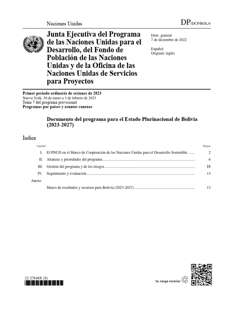 Bolivia CPD 2023-2027 ESP | PDF