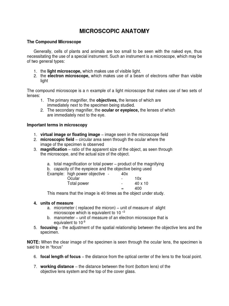 MICROSCOPE | PDF | Angular Resolution | Aperture