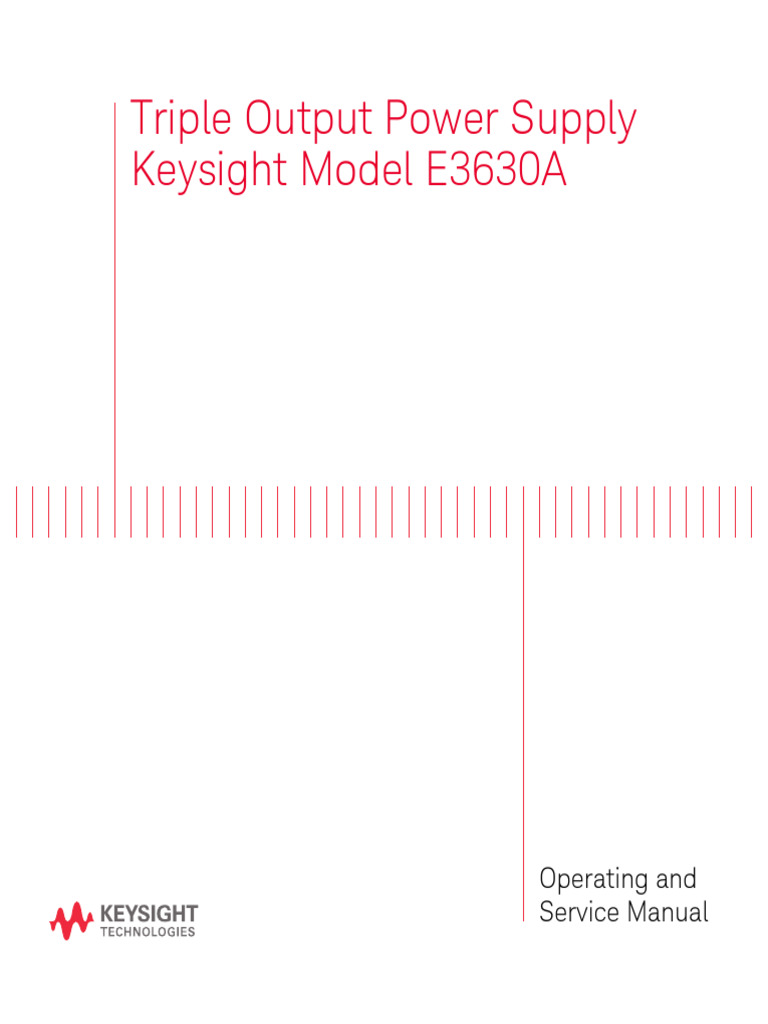 Fuente Keysight E3630A | PDF | Power Supply | Fuse (Electrical)