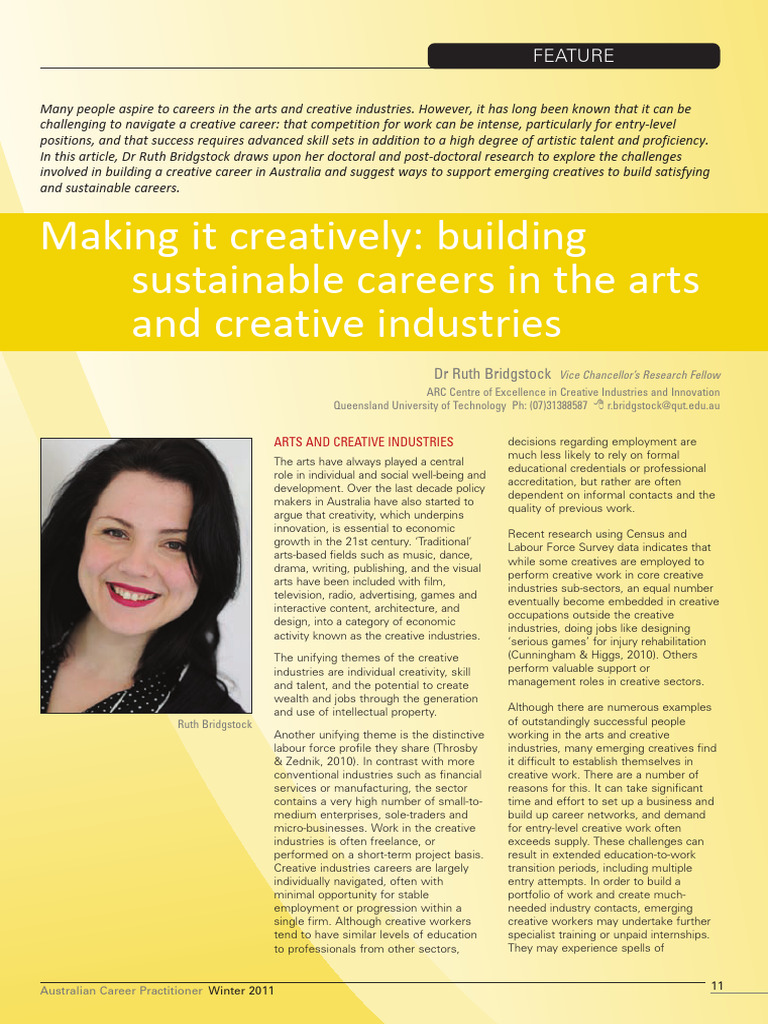 Building Sustainable Creative Careers | PDF