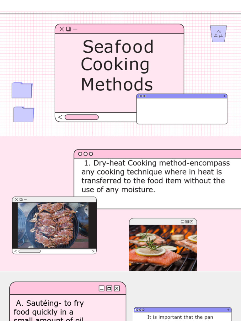 Seafood Cooking Methods Explained | PDF | Cooking | Boiling
