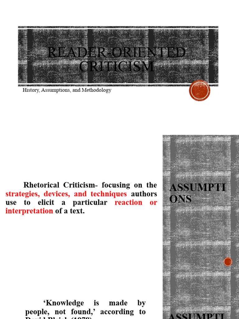 Reader-Oriented Criticism | PDF