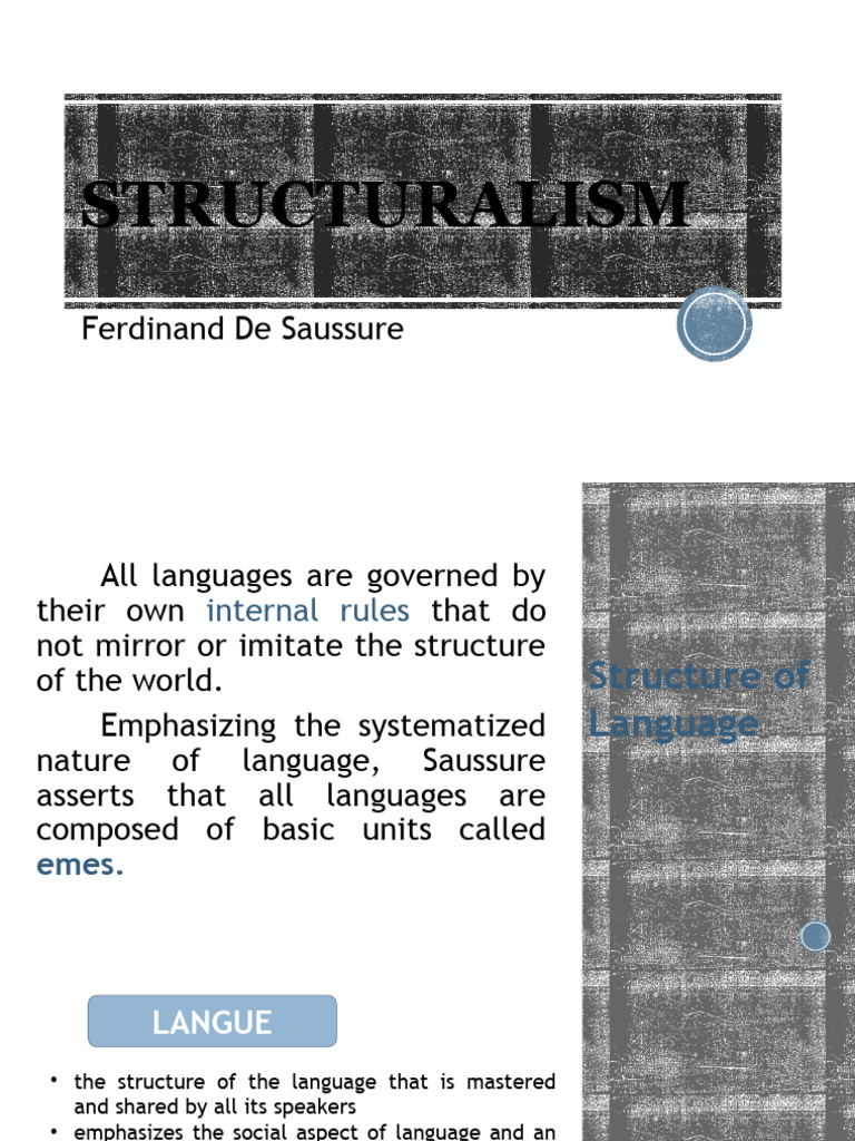 Structuralism | PDF | Communication | Linguistics