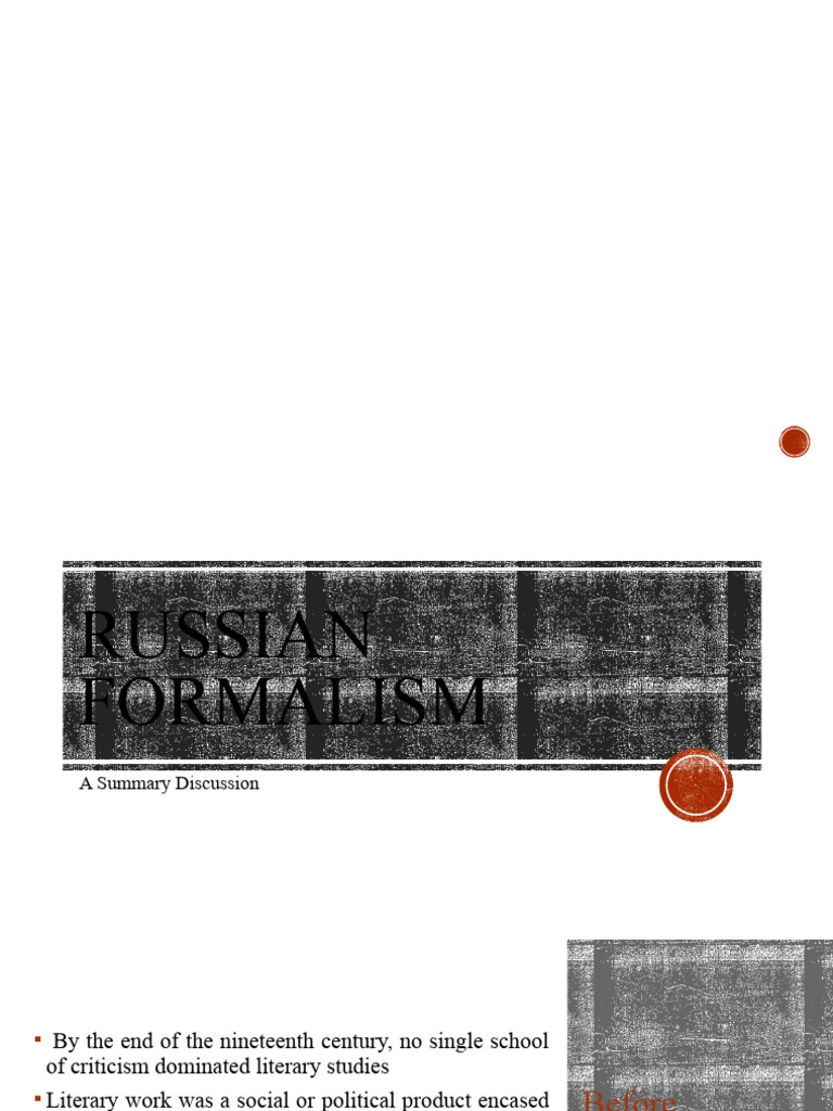 Russian Formalism | PDF